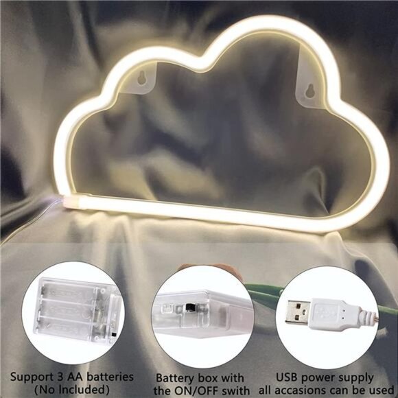 Wall Decor | Cloud Neon Signs Led Cloud Neon Light For Wall Decor ...
